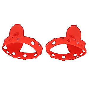 Crisist VR Joystick, VR Controller Handle Silicone Antislip Adjustable Washable Comfortable with Strap for Quest 2(red)