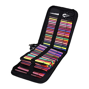 Pencil Case for Canvas Folding Bag 72 Slots Pen Pen for Holder Cloth Pen Pen for Organizer Pen Pen Pen Stand Pen Pencil Marker Cases (120 pieces folding bag (black))