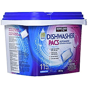 Kirkland Signature Easy to Use, Streak Free Premium Dishwasher Pacs, Automatic Dishwasher Detergent