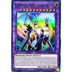 Yu-Gi-Oh! - Elemental Hero Cosmo Neos - SAST-EN036 - Savage Strike - First Edition - Super Rare