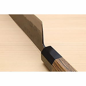 Yoshihiro Japanese High Carbon White Steel #2 Nashiji Gyuto Chefs Knife with Cocobolo Wood Handle (9.5'' (240mm))