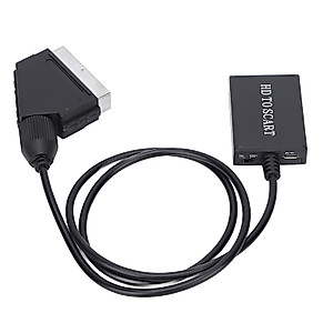HDMI to SCART Converter, HD Digital Video HDMI to Analog Video and L/R Audio Adapter Support DVI, for CRT/VHS/DVD CVBS Play