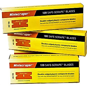 MiniScraper Double Edged Plastic Razor Blades 100 Pack MS 106 and MS 206