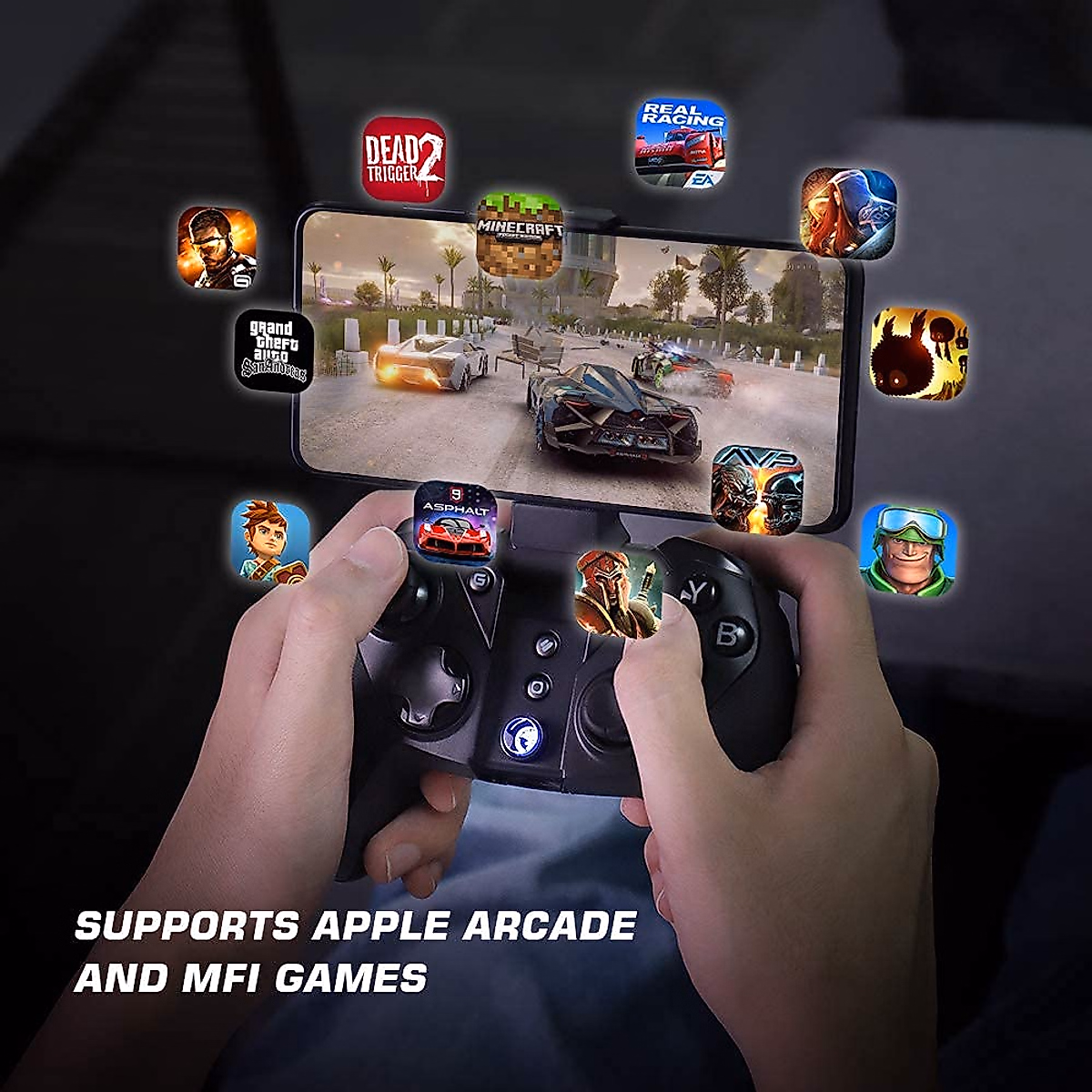 GameSir G4pro Wireless Controller for PC/Android/iOS/Switch Nintendo, PC Cpntroller with ManMagnetic ABXY, Six-Axis Gyroscope, Dual Asymmetric Motor Compatible with Apple Arcade and MFi Games