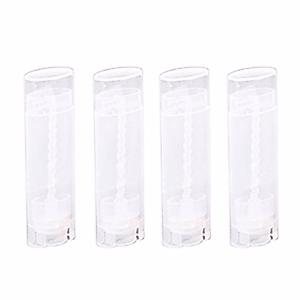 CTKcom 100 Pcs Oval Lip Balm Tubes With Lids,Plastic Deodorant Lip Lipstick Balm Tubes,Empty Plastic Containers 5ml 5Gram,Chapstick Tubes100Pcs (Clear)