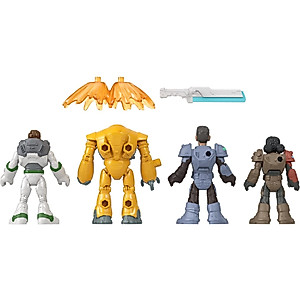 Fisher-Price Imaginext Figure Set Disney and Pixar Lightyear Jr. ZAP Patrol Multipack with Buzz Lightyear Toy for Preschool Kids Ages 3+ Years