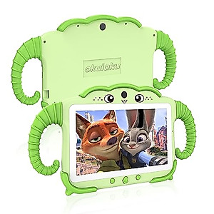Kids Tablet 7 inch Tablet for Kids 64GB Toddler Tablet with Case Software Installed, Kids Learning Tablet with WiFi for Boys Girls, Android Tablet with Dual Camera Parental Control YouTube Netflix