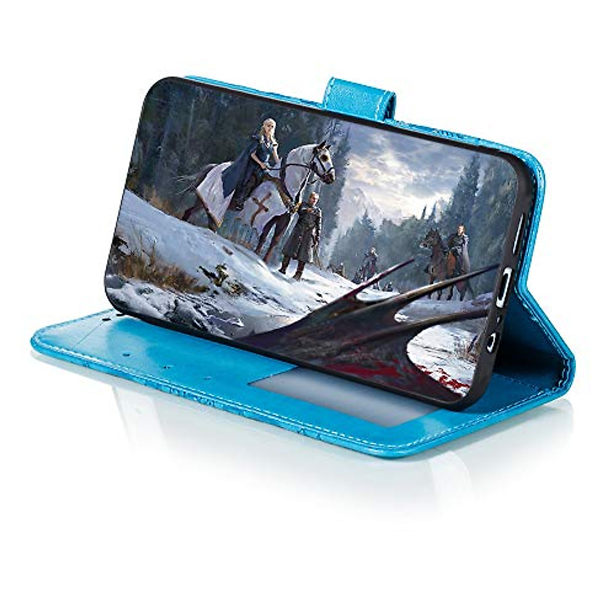 LEMAXELERS for Redmi Note 9 Case Flip Premium Wallet Phone Case PU Leather Mandala Embossed Shockproof Cover with Kickstand Card Holder Cover for Xiaomi Redmi Note 9 / Redmi 10X 4G Mandala Blue LD