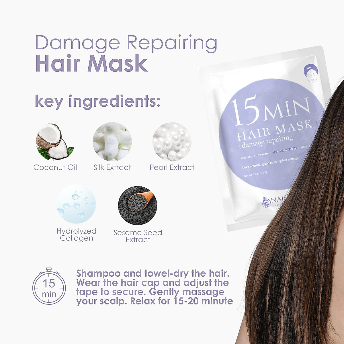 Spa Kit for Women-Korean Skincare Set Includes home spa essentials like a hair mask, hand and foot masks, eye mask, facial masks. Pamper yourself with 15 MIN PAMPER ME KIT by [NAISTURE]