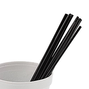 Royal 7.5" Black Sip Straw, Package of 1000