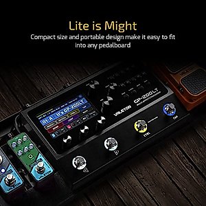 Valeton GP-200LT Multi Effects Pedal Multi Effects Processor Guitar Effects Pedal Bass Pedal Amp Modeling IR Cabinets Simulation Multi-Effects with FX Loop MIDI I/O Stereo OTG USB Audio Interface