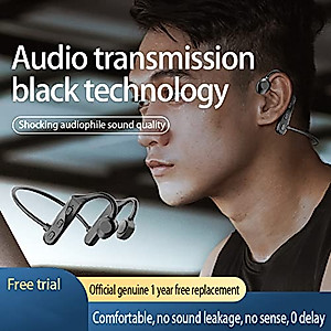 Fufafayo True B-one Conduction Concept Bluetooth Wearable Headset Wireless Waterproof Sports Earphone, (A)