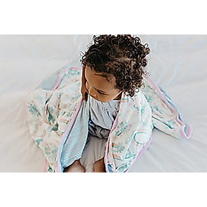 Large Premium Knit Baby 3 Layer Stretchy Quilt Blanket"Whimsy" by Copper Pearl