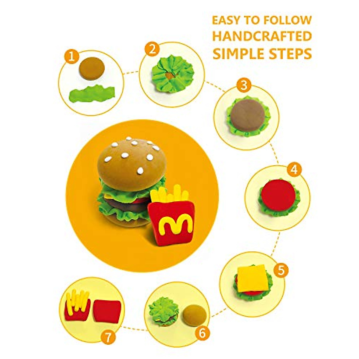 Sago Brothers Air Dry Clay 24 Colors, Kids Toys Modeling Clay for Kids, 3 Year Old Girl Gifts No-Bake No Mess Molding Clay Kit, Model Magic Clay Christmas Birthday Gifts for Kids Girls Boys Age 3-12