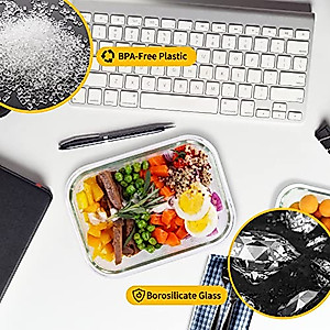 MUMUTOR 18 Piece Glass Storage Containers with Lids, Glass Meal Prep Containers Airtight, Glass Food Storage Containers, Glass Containers for Food Storage with Lids - BPA-Free & Leak Proof