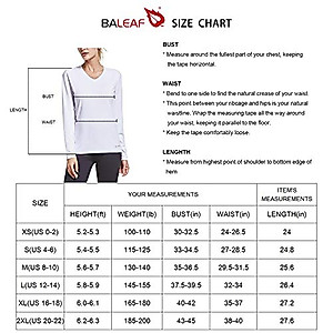 BALEAF Women's Long Sleeve Running Shirts Quick Dry Workout Shirts Navy Size L