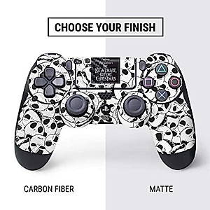 Skinit Decal Gaming Skin Compatible with PS4 Controller - Officially Licensed Disney The Nightmare Before Christmas Jack Skellington Pattern Design