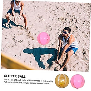 Alasum 4pcs Transparent Beach Ball Boys Beach Toys Childrens Toys Beach Balls for Kids Kid Toy Water Toy Ball Summer Pool Ball Water Playing Ball Pool Party Inflatable Water PVC