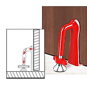 SmartCoolous Door Jammer Door Stopper Portable Door Security Device Add Safety and Privacy Security Reinforcement Siren Home Door Lock Security Lockdown Interior Door Lock