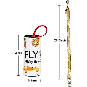 Stingmon 20 Rolls Sticky Fly Strips, Fly Traps for Indoor, Fly Traps Outdoor, Fruit Fly Glue Traps, Fly Ribbon Fly Paper Fly Tape Fly Catcher Killer for Gnat
