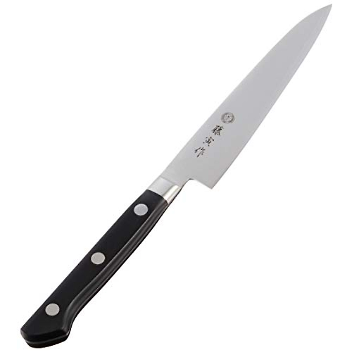 FU-801 Petty Knife, 4.7 inches (120 mm), Made in Japan, Cobalt Alloy Steel, Double Edged, Perfect for Peeling and Cutting Fruits and Vegetables, All-Purpose Knife for Cooking Meats and Fish, Made by