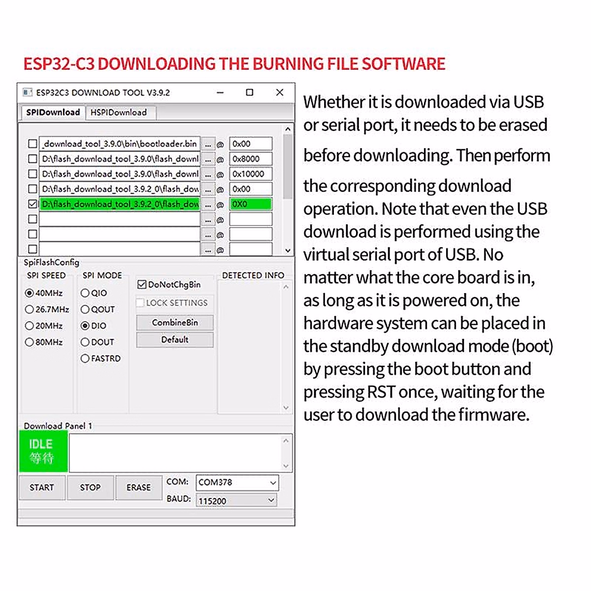 Teyleten Robot ESP32-C3-DevKitM-1 ESP32-C3 Development Board Core Board Serial WiFi Bluetooth Module WiFi+BTLE 5.0 Module Type-C for Arduino 3PCS