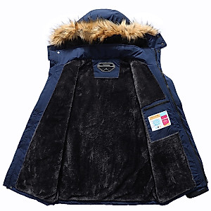 MOERDENG Men's Winter Snow Coat Warm Ski Jacket Waterproof Hooded Work Outerwear