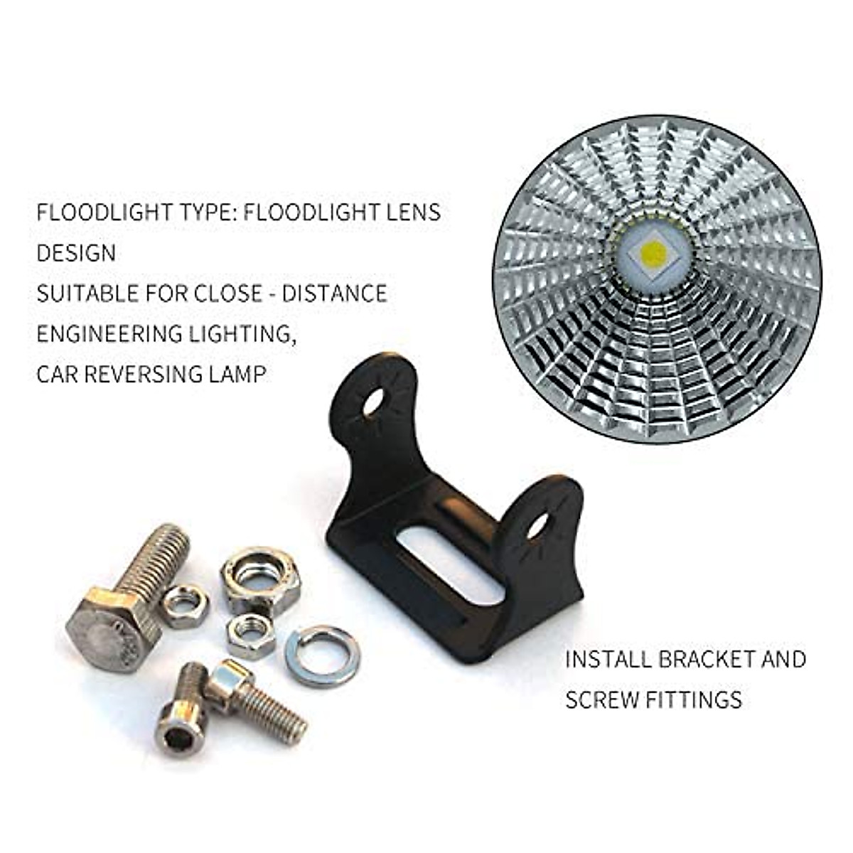 Handxen Boat Deck Light - LED 18W 1600 Lumen Spreader - Long Lasting - Flood Marine-Grade T-Top Boat Deck Lights - Extremely Bright - Durable Quality - Ideal for Marine Boats Cars Trucks (2 Pack)