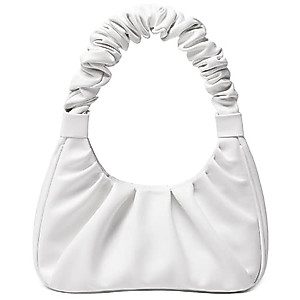 CYHTWSDJ fashionable for Women cute Hobo Tote handbag mini clutch with zipper (White-M)