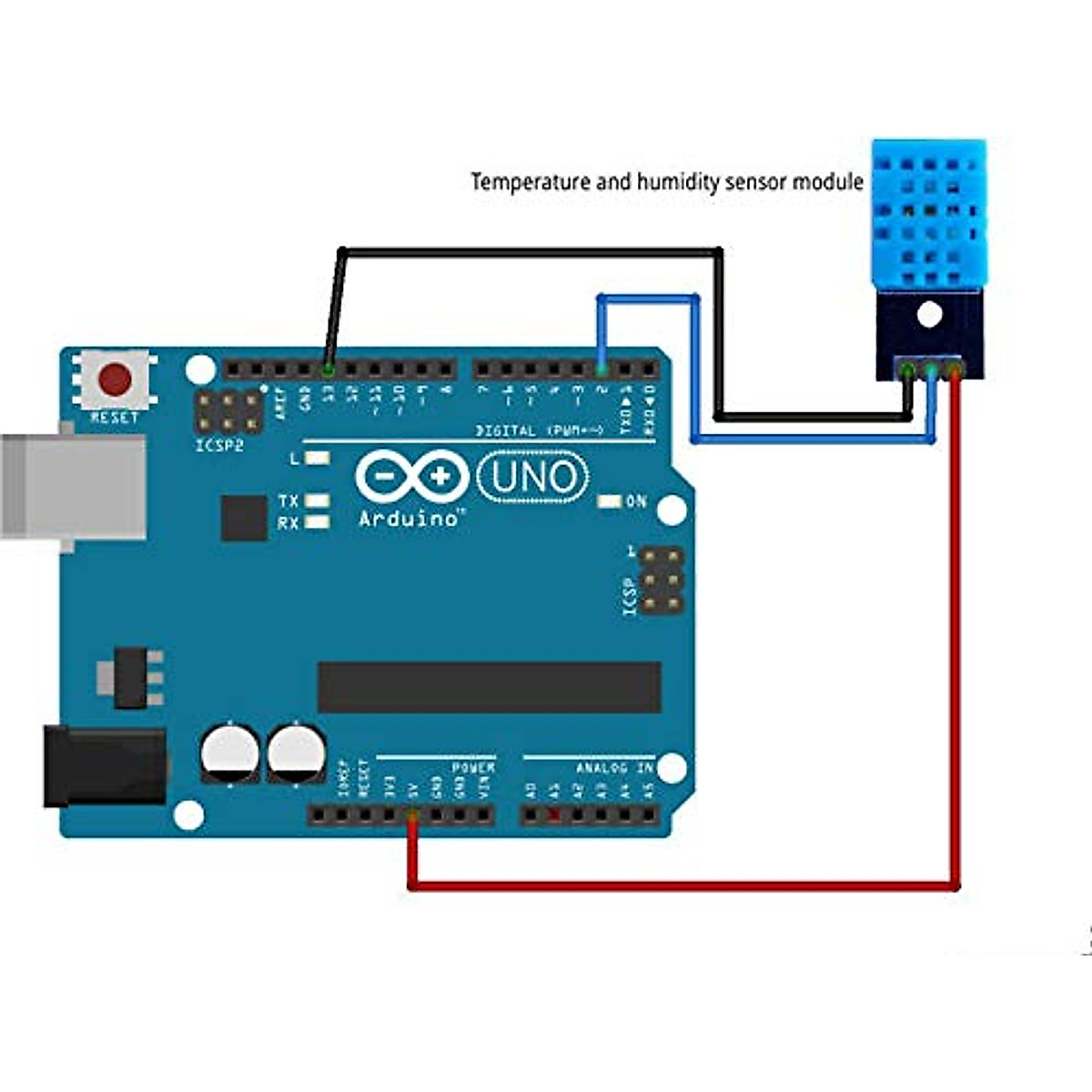 Ardest DHT11 Temperature and Humidity Sensor Module with Cable for Arduino Uno Raspberry Pi 2 3 3B RPi3 ESP-12E