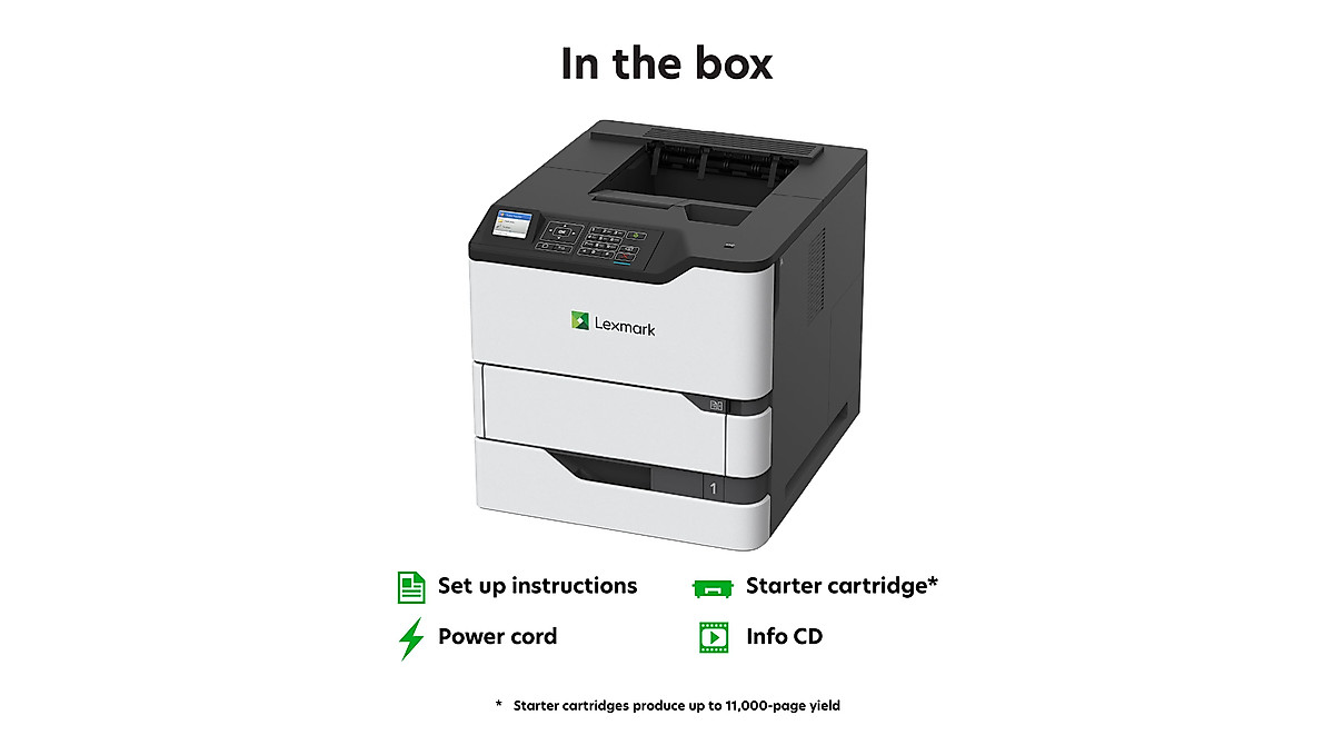Lexmark MS820/MS821dn Laser Printer - Fast, High-Volume Monochrome Printing