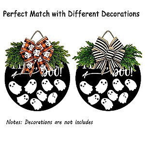 Halloween Decoratoins Welcome Door Sign Halloween Front Door Wall Signs Wood Hanging Decor Wreath Home Party Outdoor Door Hanger