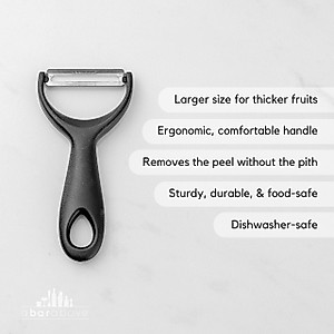 A Bar Above Professional Quality Citrus Peeler - Fruit Peeler for Oranges & Lemons - Premium Stainless Steel Bar Tool - Garnish Citrus Zester - Professional Grade Bar Tools - Orange Peel for Cocktails