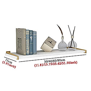 XDD Floating Shelf Light Luxury Marble Shelf Metal Bracket Bathroom Storage Kitchen Wall Shelf Bathroom Wall in-line Partition Multiple Colors