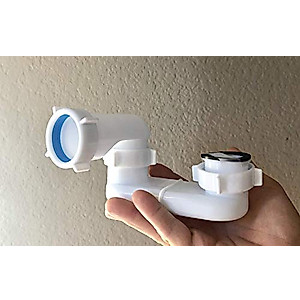 Bath Shower Drain Flat P-Trap 1 1/2" P Trap E000 for Acrylic bathtubs by Aniplast