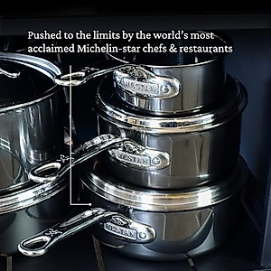 Hestan - NanoBond Collection - Titanium Stainless Steel 1.5-Quart Sauce Pan with Lid - Toxin, PFAS, & Chemical Free Clean Cookware, Induction Cooktop Compatible