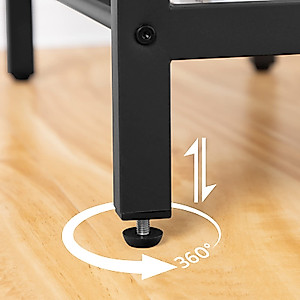 HOOBRO Side Table, 3-Tier Narrow End Table, Nightstand with 2 Flat or Slant Adjustable Shelves for Small Spaces, Hallway, Living Room, Bedroom, Sturdy, Easy Assembly, Greige and Black BG23BZ01G1