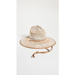 Lele Sadoughi Women's Straw Woven Hat, Pecan, Tan, One Size