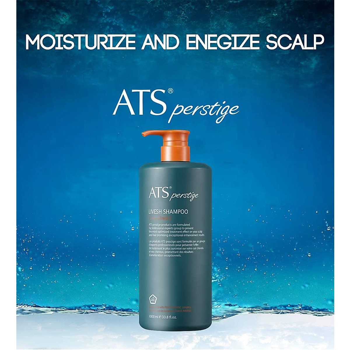 ATS Perstige Livesh Shampoo - 1000ML, Hair Loss and Growth Silicone Free Shampoo