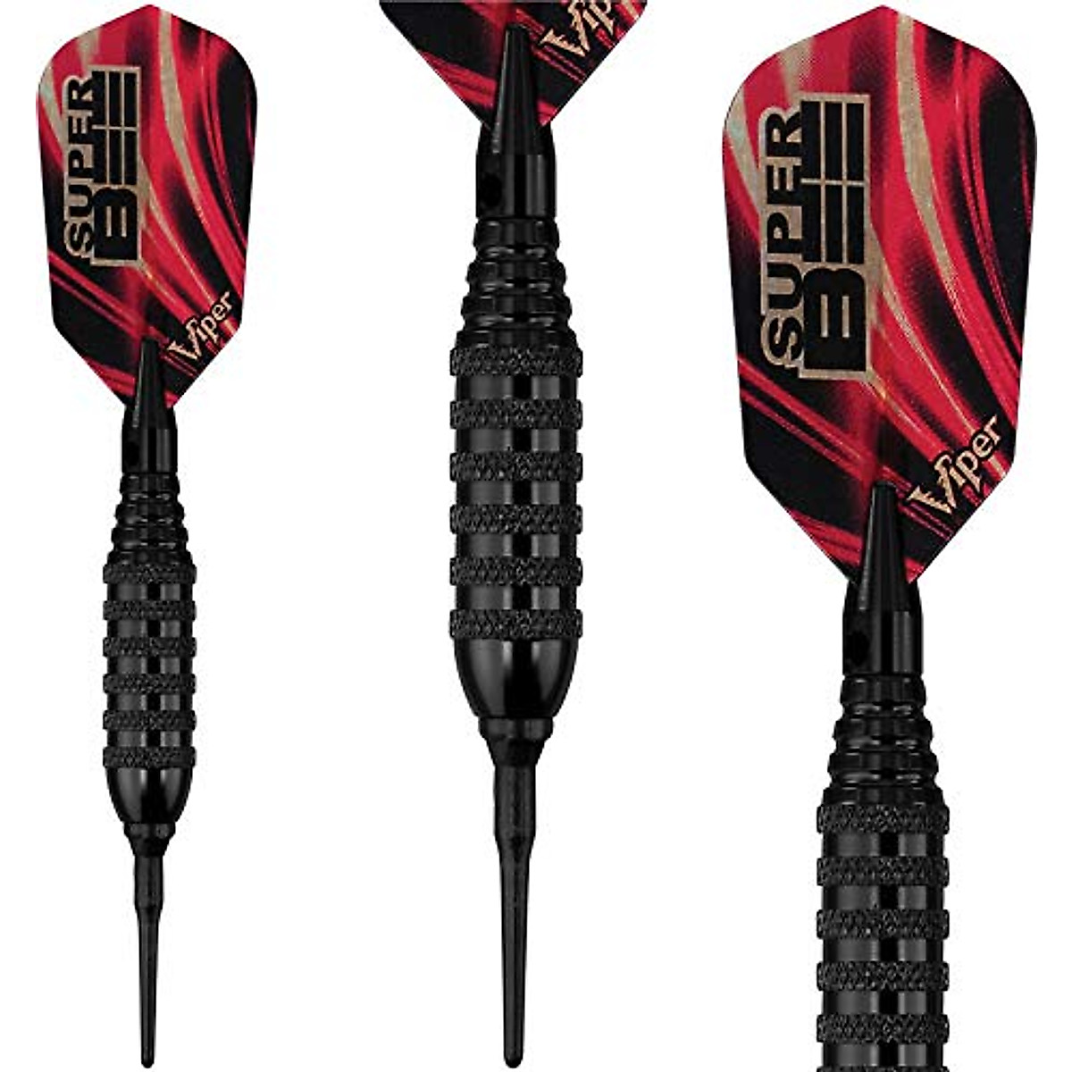 Viper Super Bee Soft Tip Darts: Black Coated Brass, 16 Grams