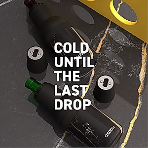 Asobu Frosty Beer Holder 2 Go Vacuum Insulated Double Walled Stainless Steel Beer Can and Bottle Cooler with Beer Opener Eco Friendly and Bpa Free(Midnight Marble)