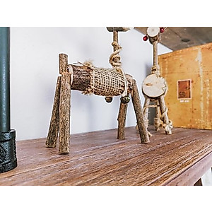 Anynice 6 Tier Industrial Ladder Pipe Shelf Bookcase, Rustic Wall Mounted Pipe Bookshelves for Decor and Storage