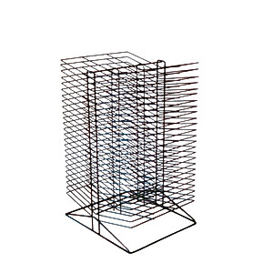 Sax All-Steel Double Sided Wire Drying Rack, 50 Shelves, 17 x 20 x 30 Inches, Steel, Black - 216782