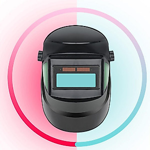Dolity Large View Solar Powered Auto Darkening Welding Helmet, True Color Highest Wide Shade 49-13 Welder Mask Hood Cap for TIG MIG MMA Plasma, Black