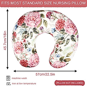 TANOFAR 2 Pack Nursing Pillow Cover Slipcover for Breastfeeding Pillows, Soft and Stretchy