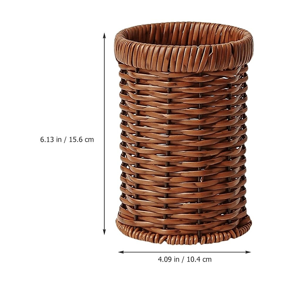 Didiseaon Silverware Utensil Holder Organizer Countertop Flatware Holder Woven Storage Basket Woven Cutlery Organizer Countertop Utensil Basket Imitation Rattan Basket Iron Chopsticks