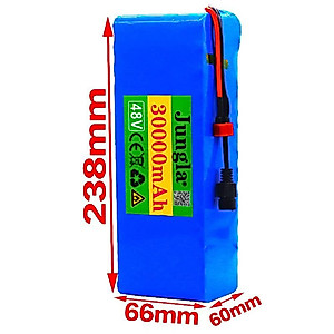 YXDFG 48V Lithium Ion Battery, 48V 30Ah 13S3P Electric Scooter Lithium Ion Battery,with BMS + 54.6V Charger, for 350W 500W 750W1000w Motor E-Bike Electric Bicycle Scooter