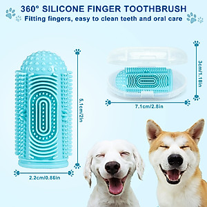 LDIIDII Dog Toothbrush Dog Tooth Brushing Kit 4Pack Dog Finger Toothbrush for Dog Teeth Cleaning&Dog Dental Care,Cat Toothbrush Dog Tooth Brush Puppy Toothbrush Pet Toothbrush