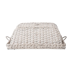 KOUBOO Rattan Breakfast Serving Tray, One Size, White
