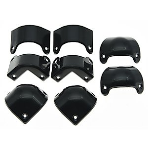 KAISH 4x Front 4x Back/Rear Black Plastic Guitar AMP Amplifier Cabinet Corner for Marshall